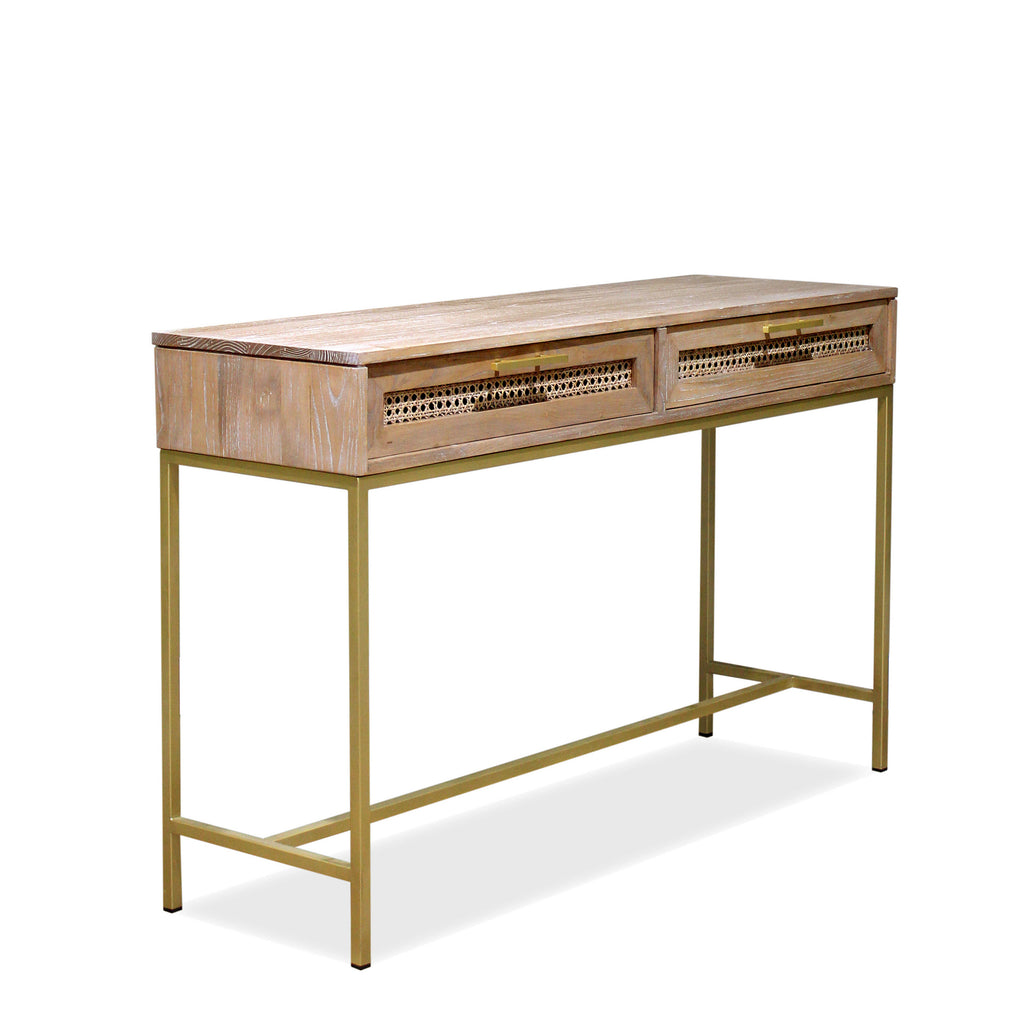 Mala timber and rattan console – Hudson Furniture