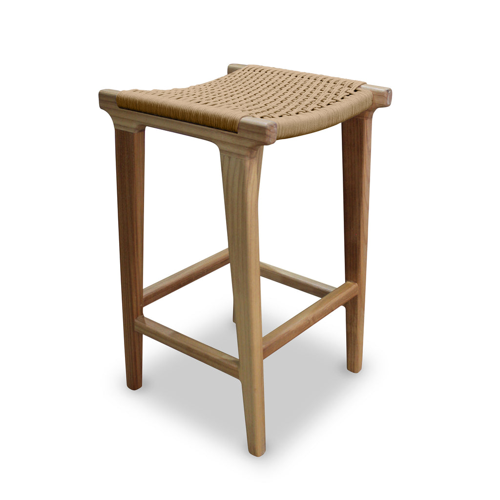 String weave timber stool – Hudson Furniture