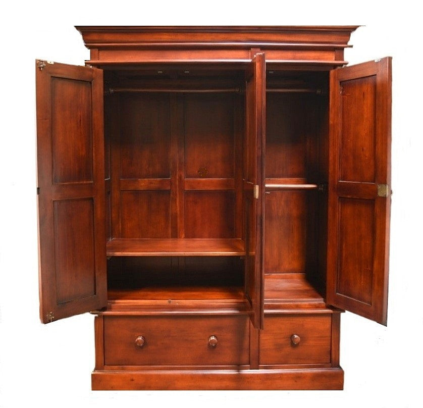 Colonial Style Wardrobe - Large – Hudson Furniture
