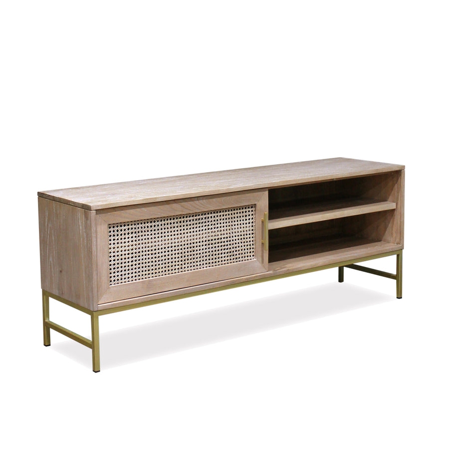 Mala timber and rattan TV unit - sliding door - Wholesale – Hudson ...