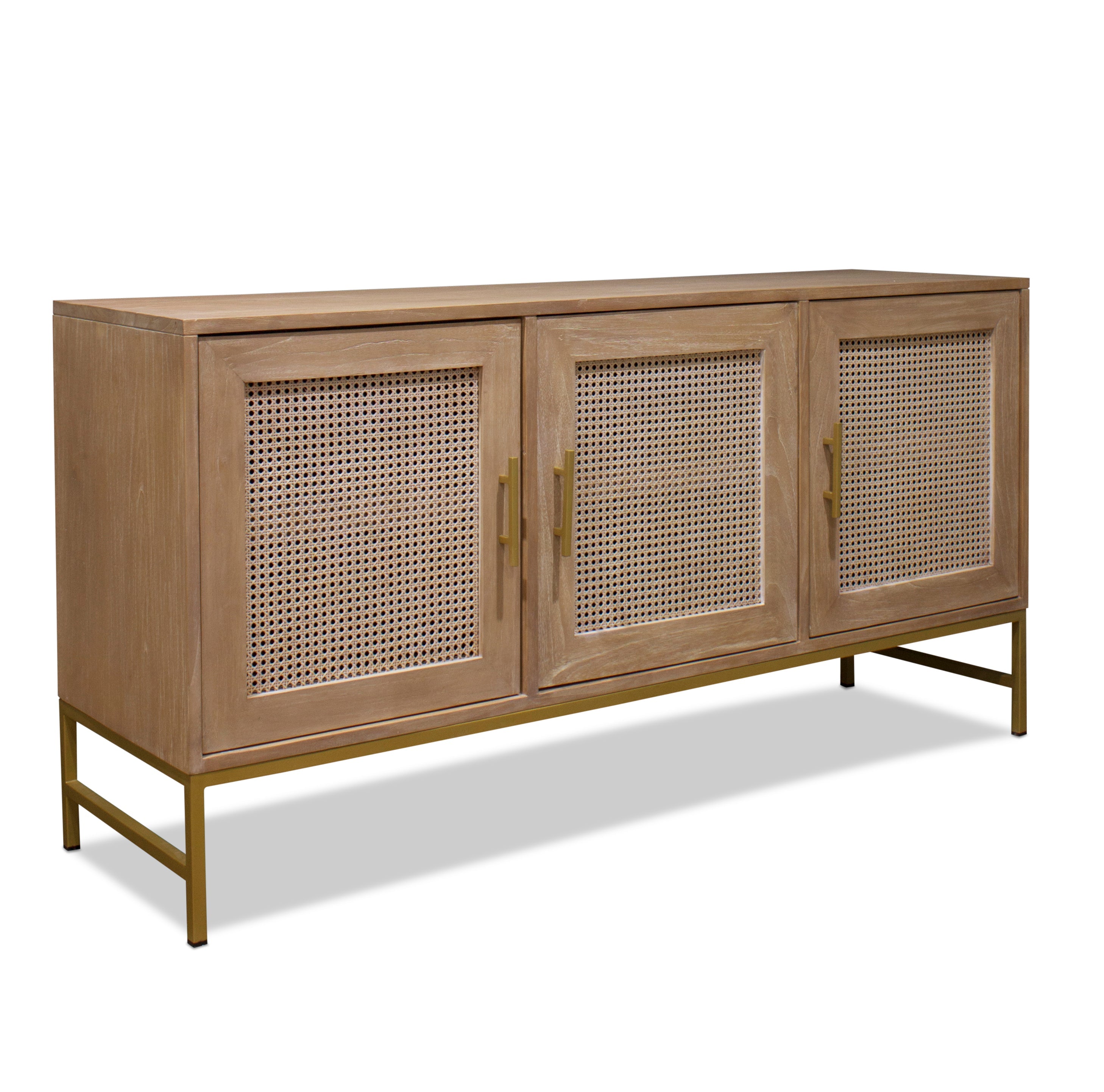 Mala Timber and rattan 3 door buffet - Wholesale – Hudson Furniture