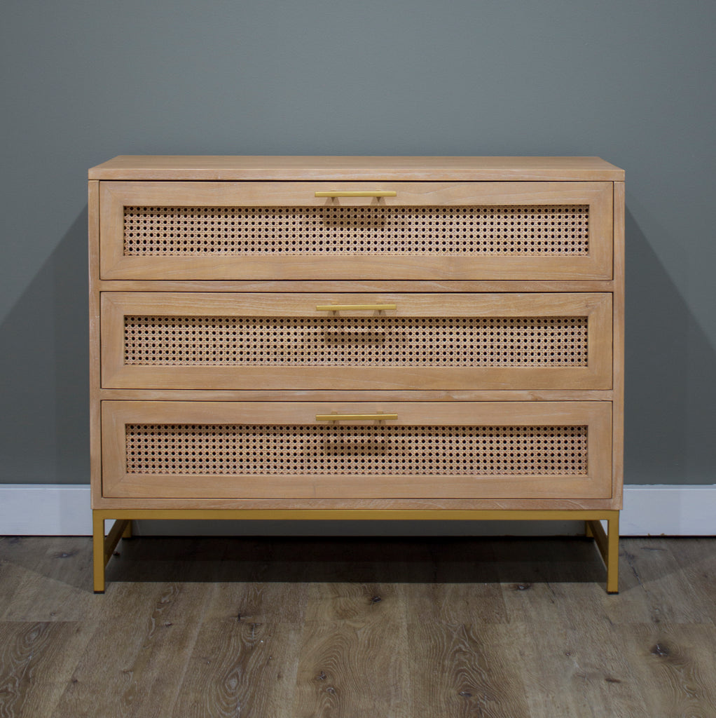 Mala Timber and Rattan Lowboy – Hudson Furniture