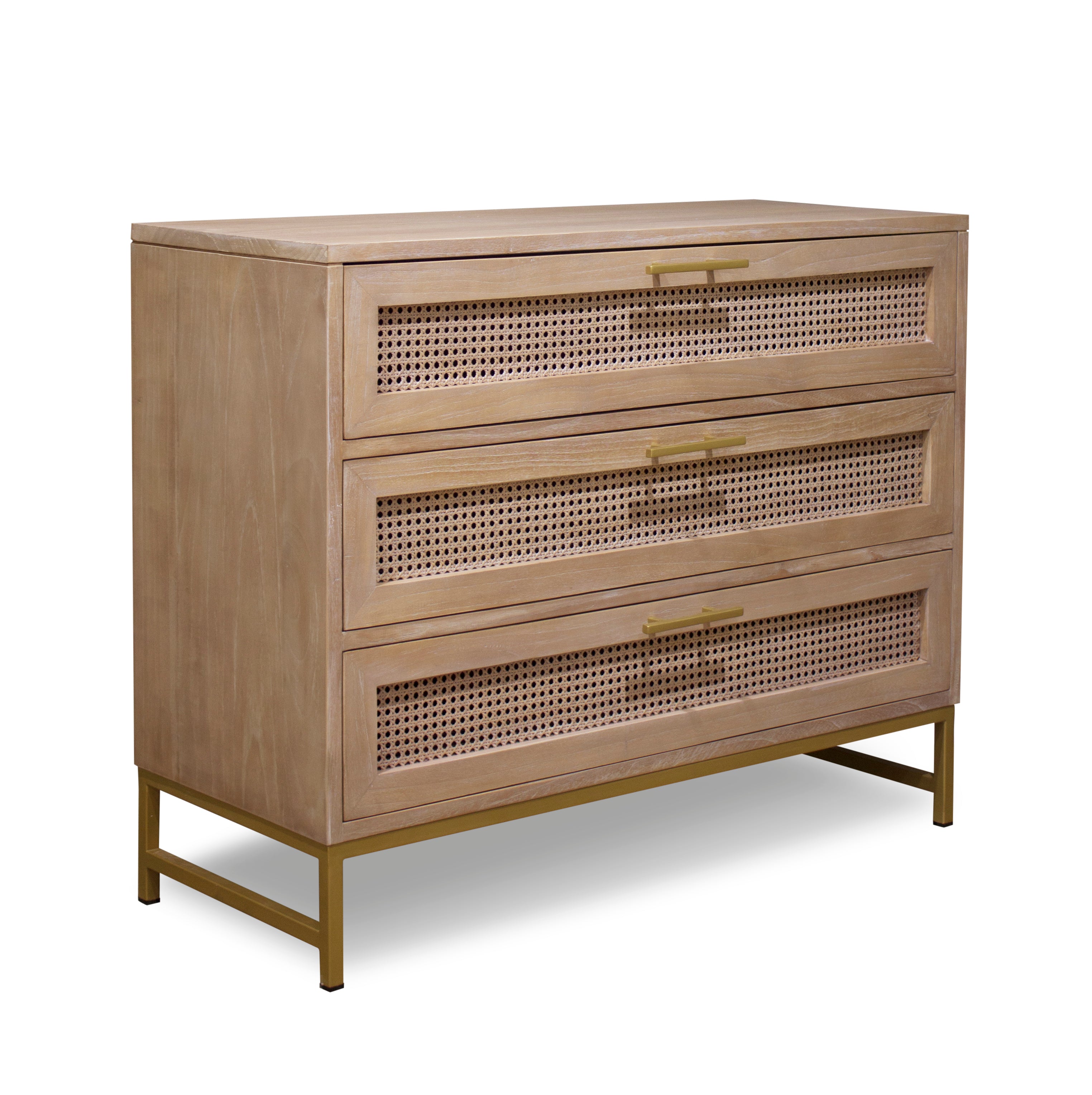 Mala Timber and Rattan Lowboy – Hudson Furniture